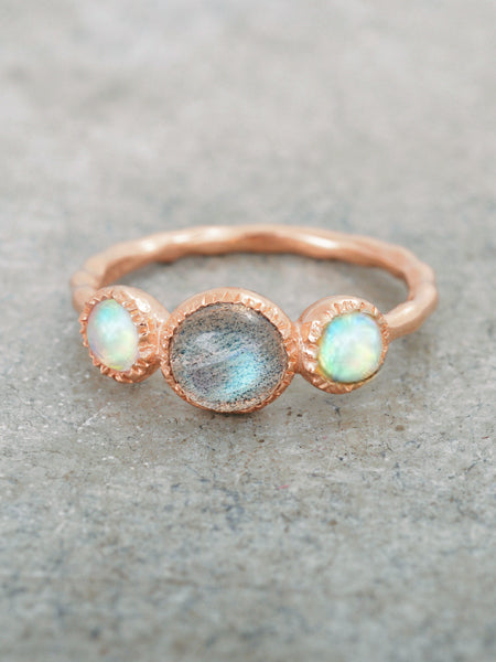 14K Mystical Trio Ring | LUNESSA